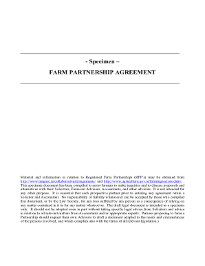 Fillable Online farm partnership agreement pdf Doc Template Fax Email ...