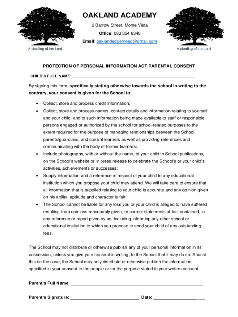 Fillable Online APPLICATION FORMS - OAKLAND ACADEMY Fax Email Print ...