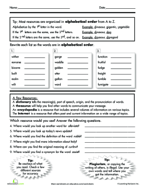 Fillable Online Most resources are organized in alphabetical order from A ... Fax Email Print ...