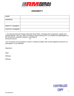 Fillable Online Affidavit And Indemnity Agreement: Definition & Sample ...