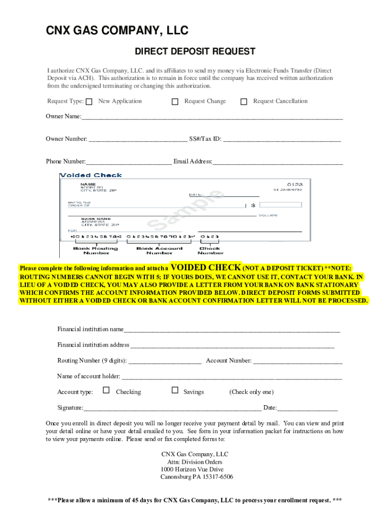 Fillable Online CNX GAS COMPANY, LLC Fax Email Print - pdfFiller