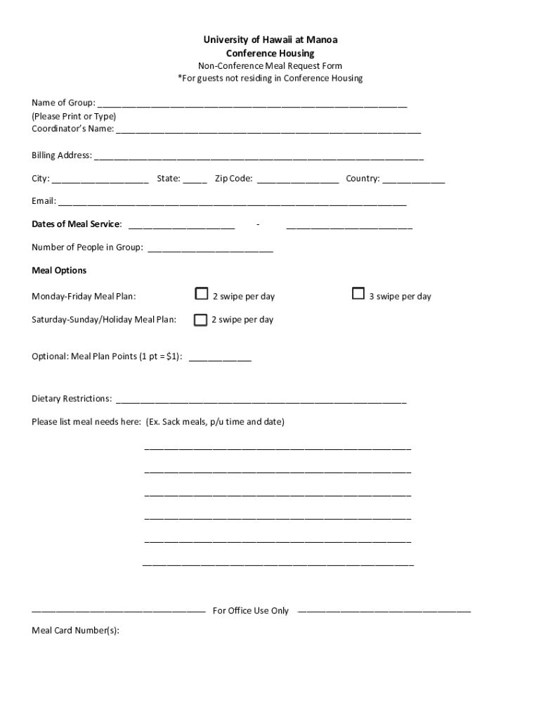 Fillable Online manoa hawaii UH Department Requests (Category 1) Fax ...