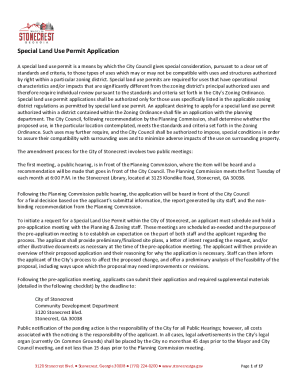 Fillable Online Special Land Use Permit Application Fax Email Print ...