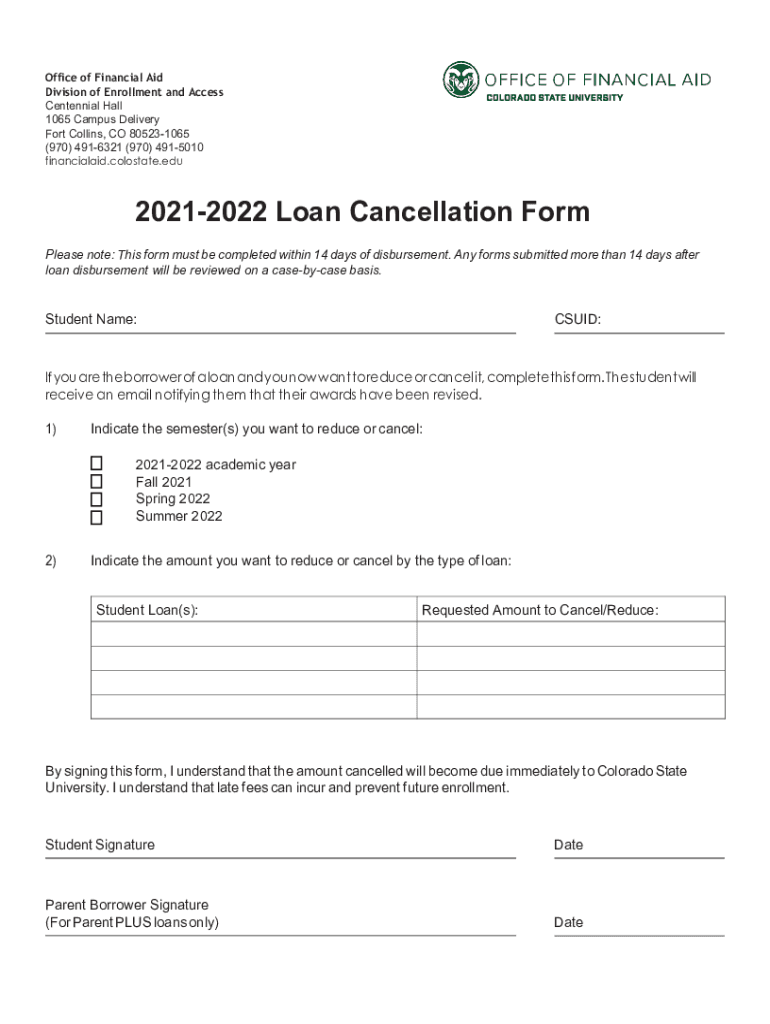 Fillable Online Planned Leave Residency Affidavit - Colorado State ...