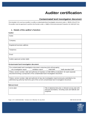 Auditor certification template - Department of Environment ... Doc ...