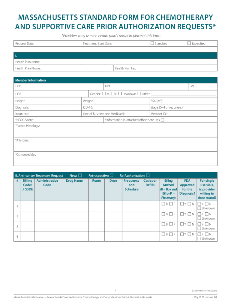 Fillable Online Instructions for submitting a Massachusetts Prior ...