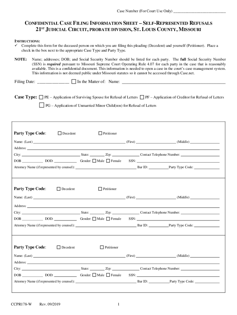 Fillable Online Confidential Case Filing Information Sheet Non fillable-online-confidential-case-filing-information-sheet-non