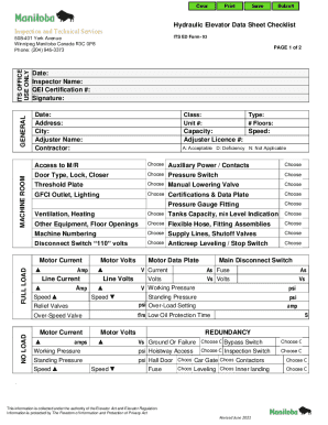 Fillable Online ITS ED Form 03 - Hydraulic Elevator Data Sheet ...