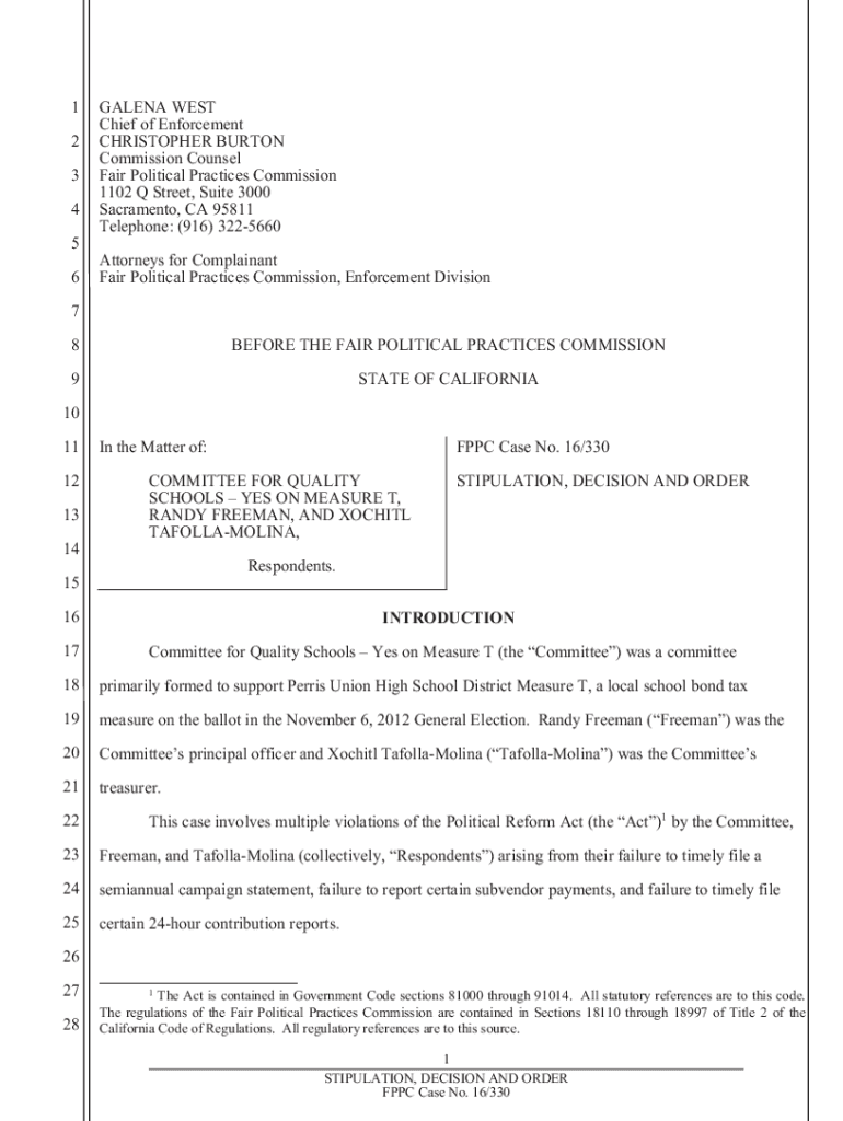 Fillable Online Yes on T - Mainline Stip v.3 Fax Email Print - pdfFiller