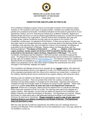 Fillable Online Constitution and BylawsThe American Legion Auxiliary ...