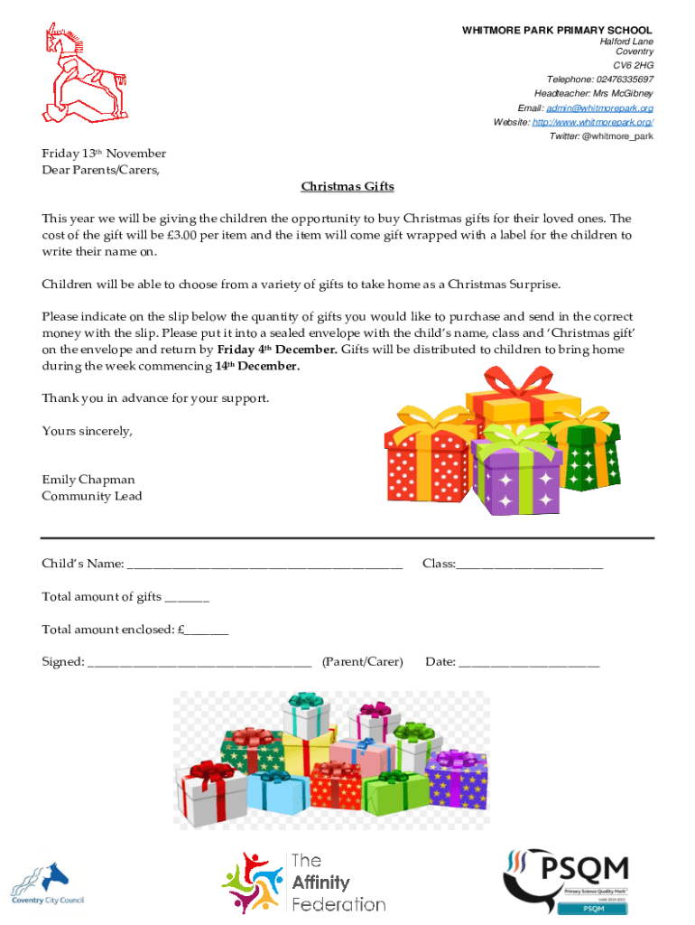Fillable Online Parents-Evening-letter.pdf Fax Email Print - pdfFiller