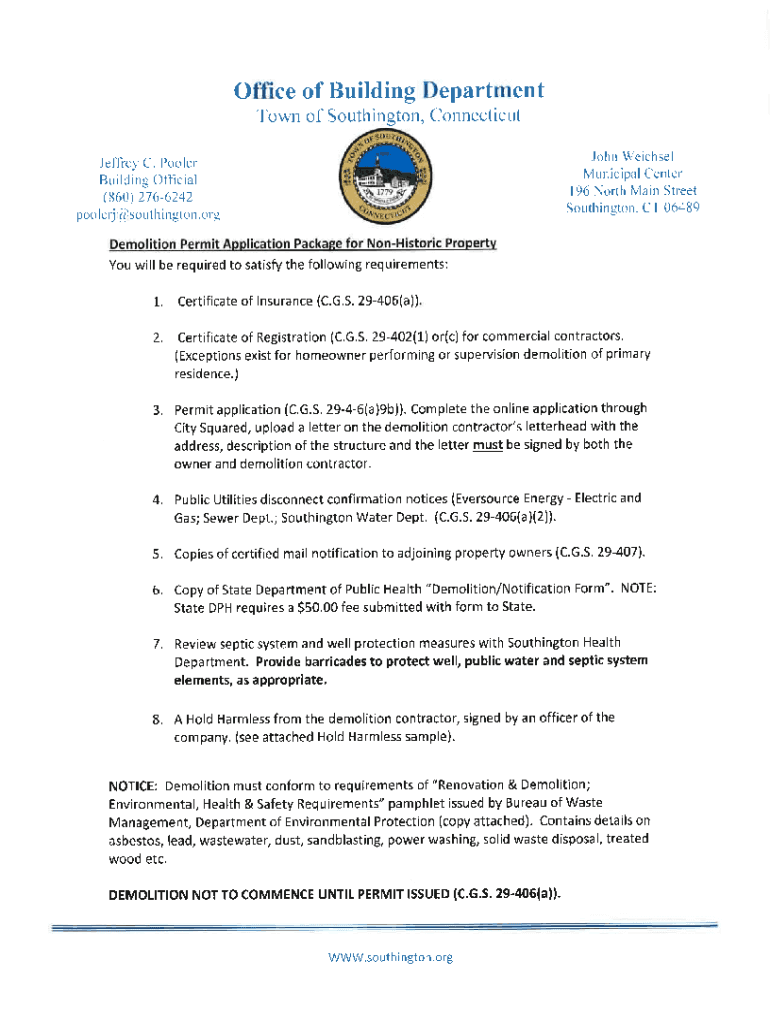 Fillable Online Office of Building Department Fax Email Print - pdfFiller