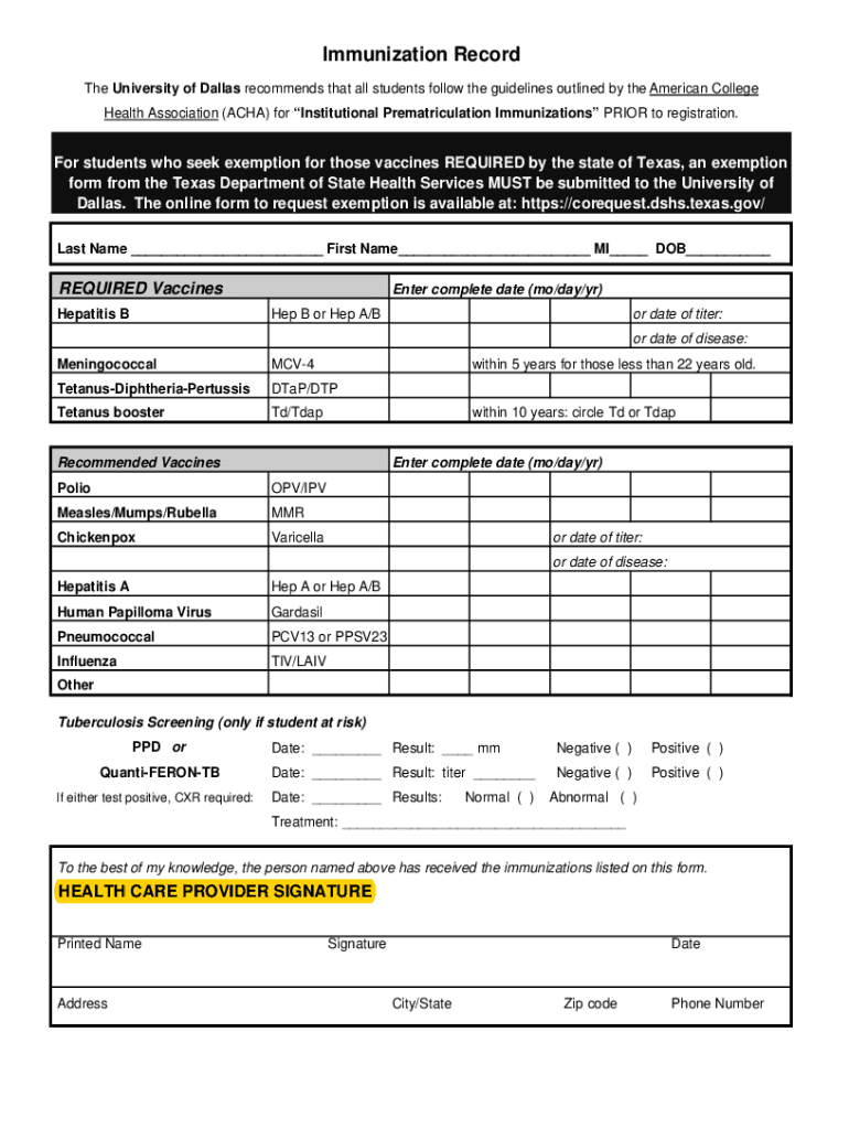 Fillable Online ***Urgent vaccine EXEMPTION information is ... Fax ...