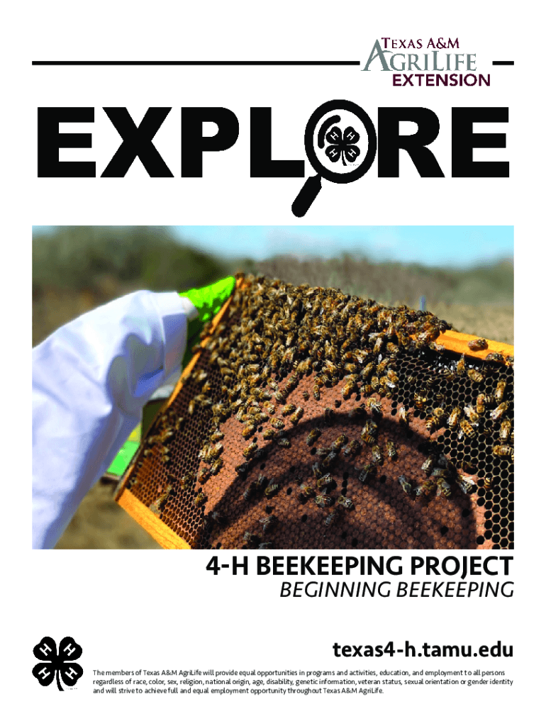 Fillable Online texas4-h tamu 4-H Projects - Milam County 4-H - Texas A ...