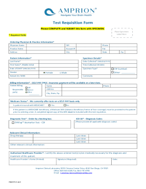 Fillable Online Infectious Diseases Requisition Form (IDR)New York ...