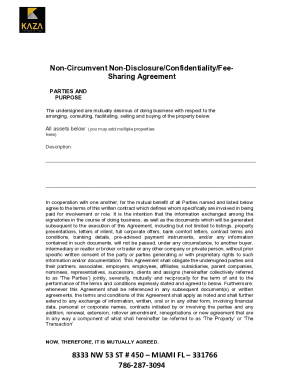 Fillable Online Non-Circumvent Sample Clauses Fax Email Print - pdfFiller