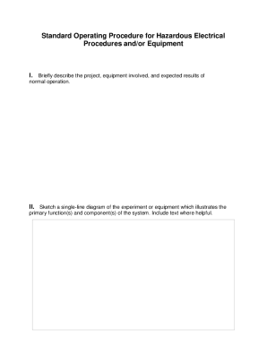 Fillable Online Standard Operating Procedure for Hazardous Electrical ...