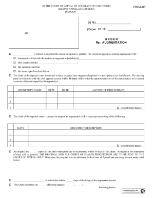 Fillable Online SAMPLE FORM N MOTION TO AUGMENT RECORD ON ... Fax Email ...