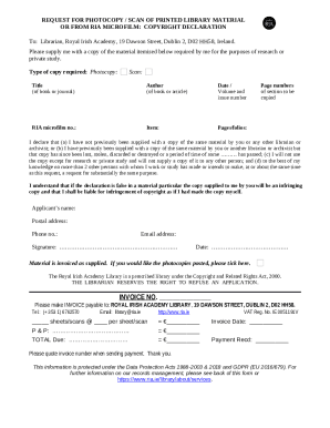 REQUEST FOR PHOTOCOPY OF PRINTED LIBRARY ... Doc Template | pdfFiller