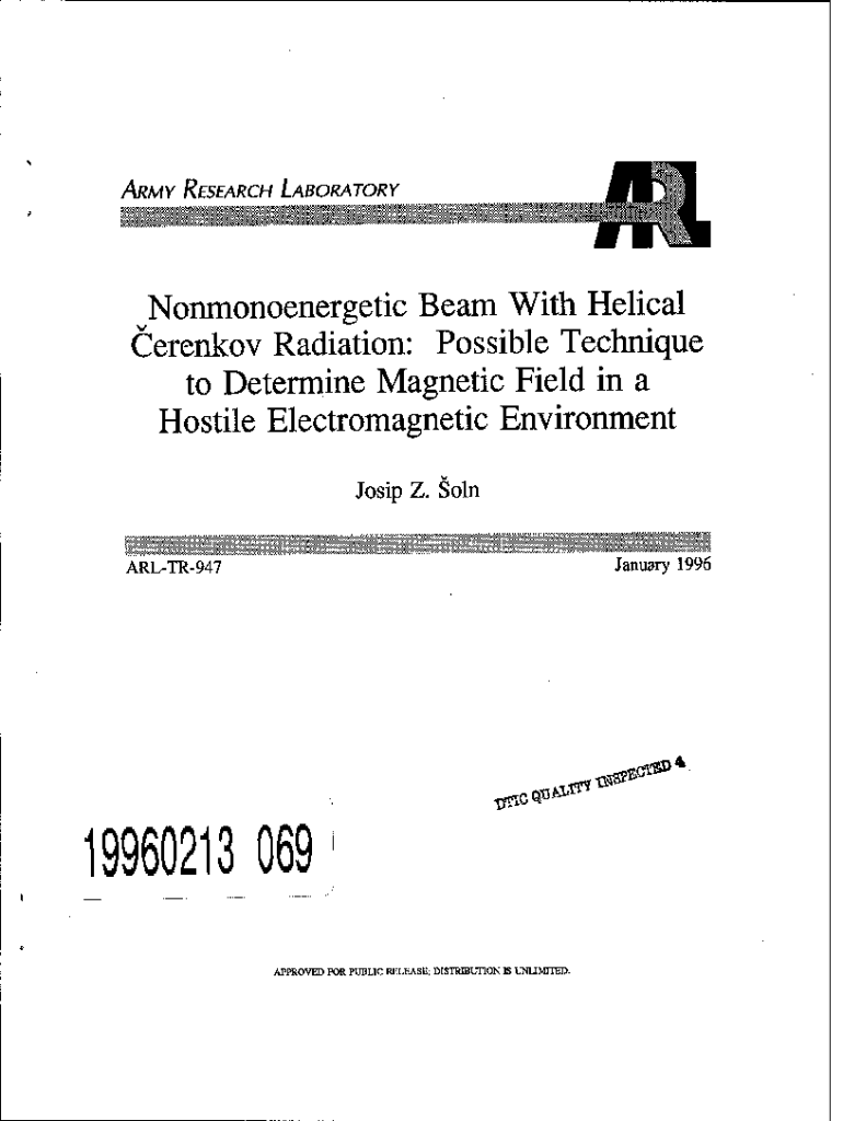 Fillable Online United States Army Research Laboratory Fax Email Print ...