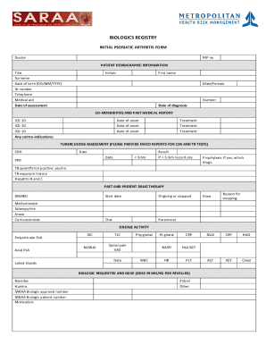 Fillable Online REBRANDED PsA initial form Fax Email Print - pdfFiller