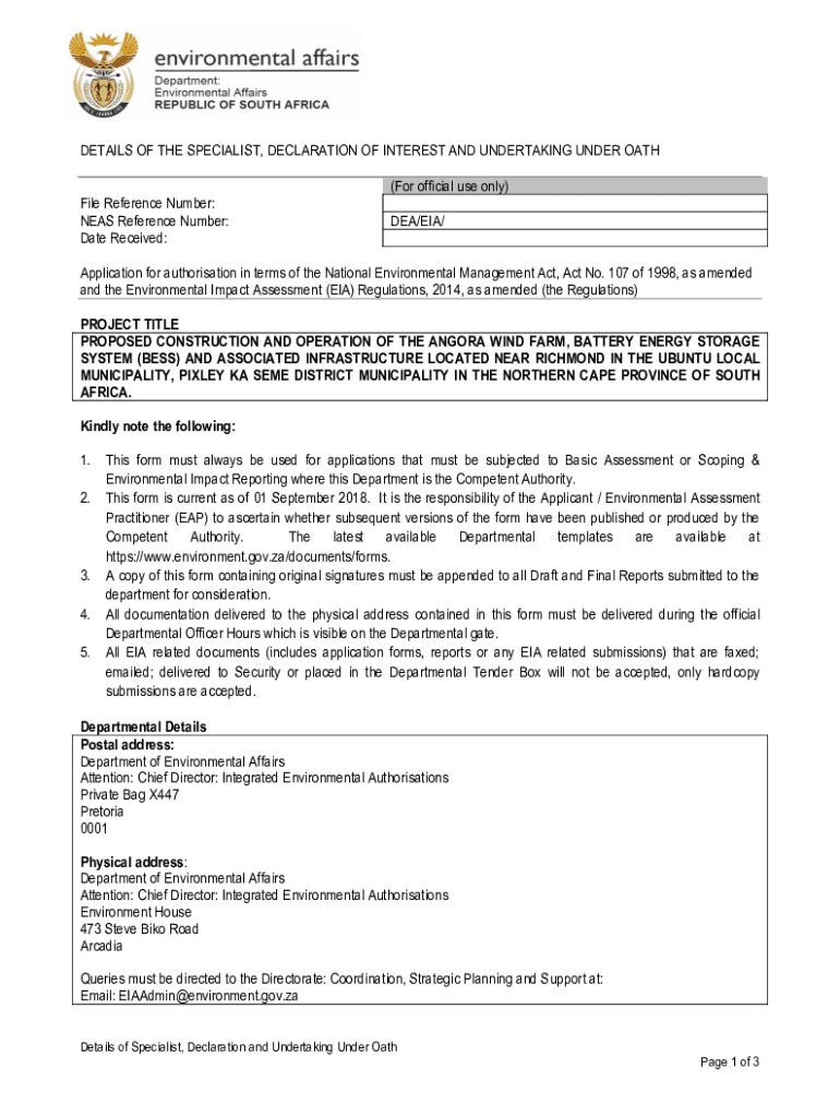 Fillable Online appendix f: specialist declarations, letters of ...
