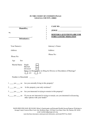 Fillable Online Creditor's Affidavit - Geauga County Fax Email Print - pdfFiller
