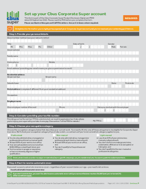 Fillable Online Cbus Super guide: Performance, fees, USI, ABN ... Fax ...
