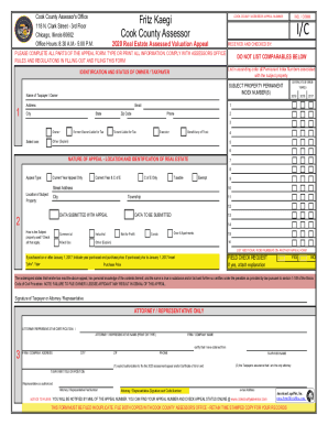 Fillable Online 1 2 3 Fritz Kaegi Cook County Assessor Fax Email Print ...