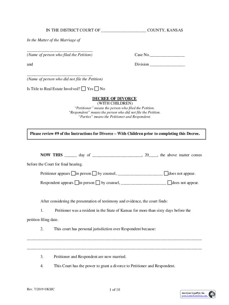 Fillable Online 02 Petition For Legal Separation With children. ... Fax ...