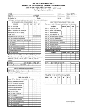 Fillable Online Delta State University, College of Business and ...