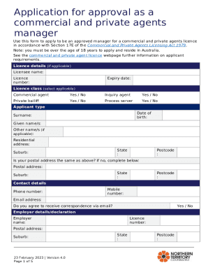 application-for-approval-as-a-commercial-and-private- ... - nt gov Doc ...