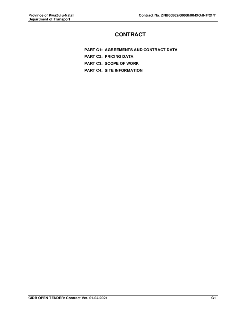 Fillable Online Contract CIDB Document Fax Email Print - pdfFiller