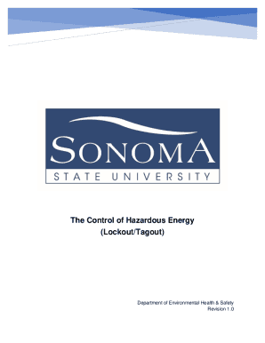 Fillable Online The Control of Hazardous Energy (Lockout Tagout) - UNC ...