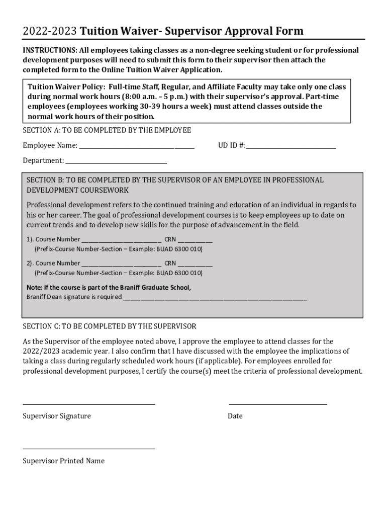 Fillable Online Employee Education - Office of the University Registrar ...