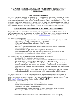 Fillable Online Clare Boothe Luce Program for Women in STEM Fax Email Print - pdfFiller