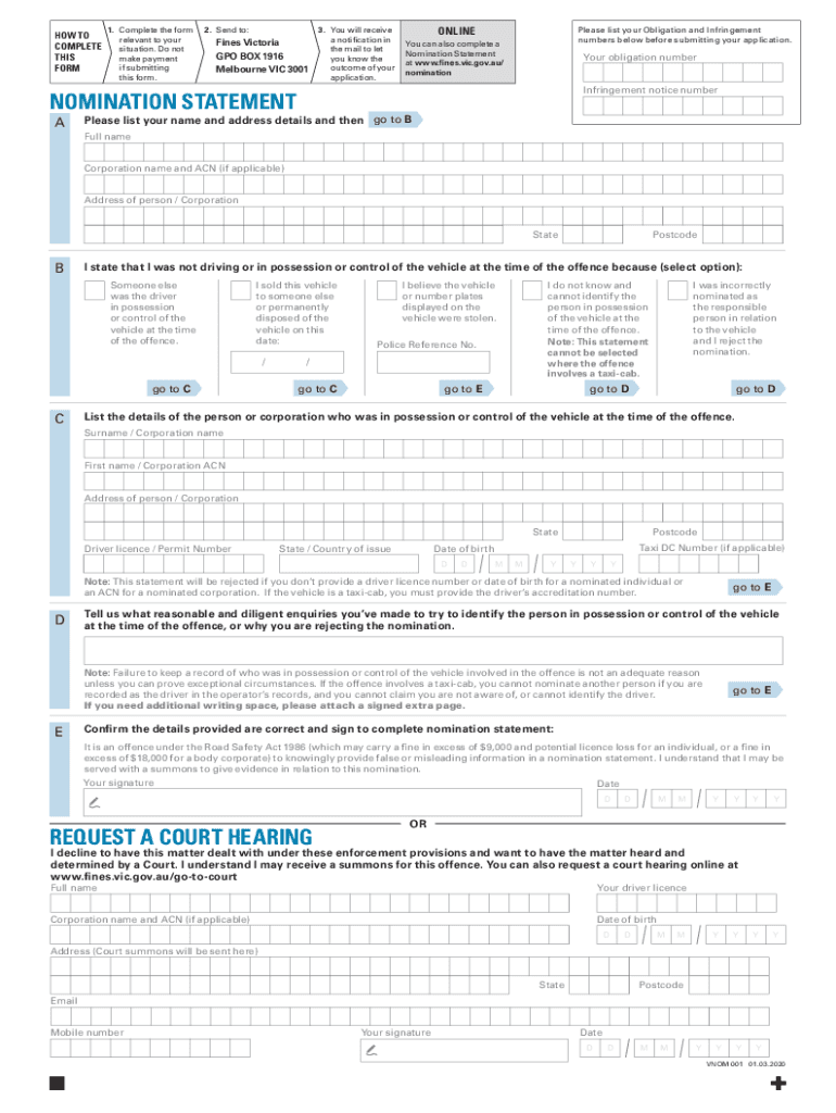 Fillable Online Find a form - Fines Victoria Fax Email Print - pdfFiller