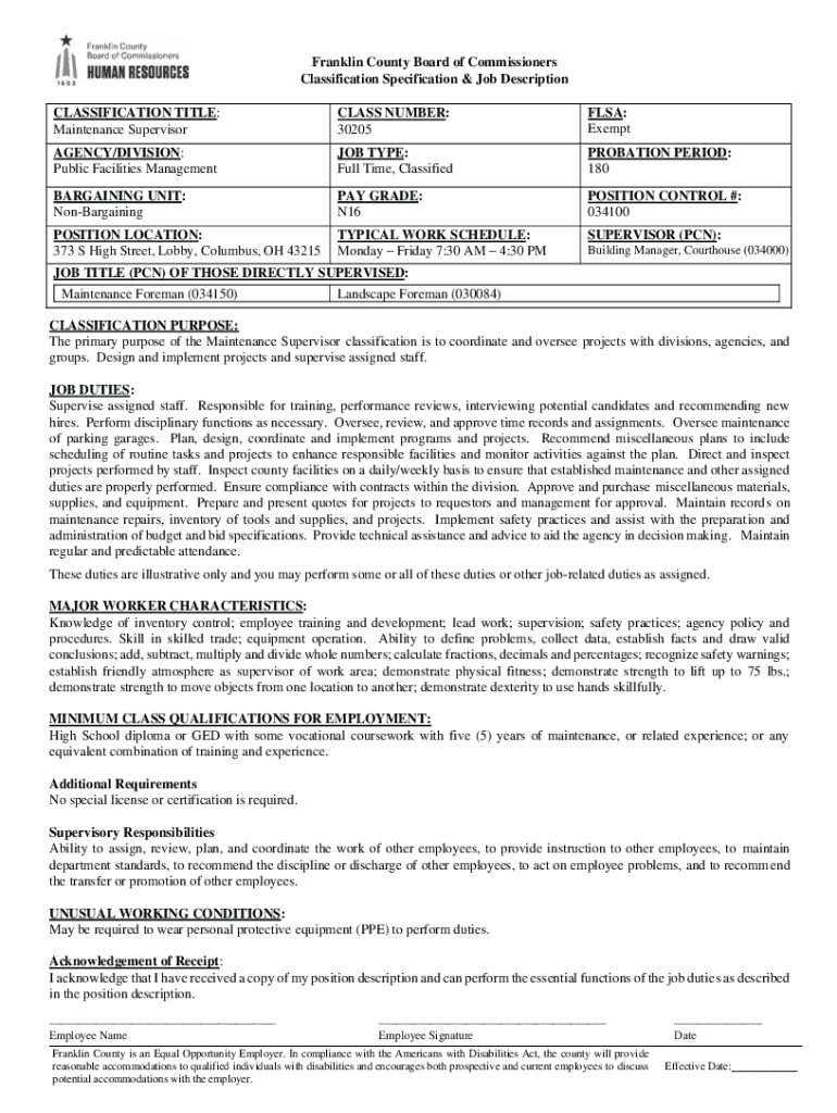 Fillable Online Maintenance Fore Fax Email Print - pdfFiller