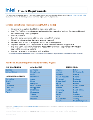 Fillable Online Invoice Requirements By Country/Region. Details on ...