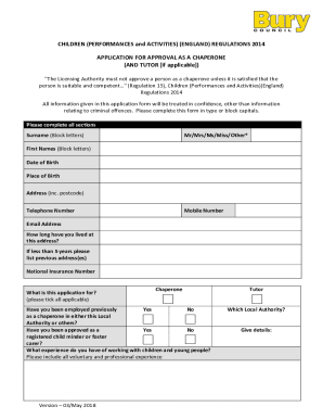 Fillable Online 2-chaperone-application-form Fax Email Print - pdfFiller