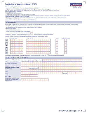 Fillable Online Registration of Power of Attorney FormNationwide ...
