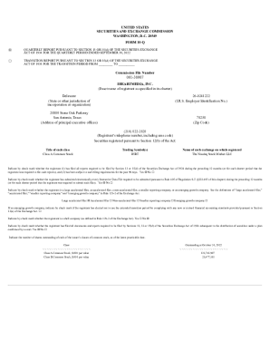 Fillable Online ACT OF 1934 FOR THE QUARTERLY PERIOD ENDED SEPTEMBER 30 ...