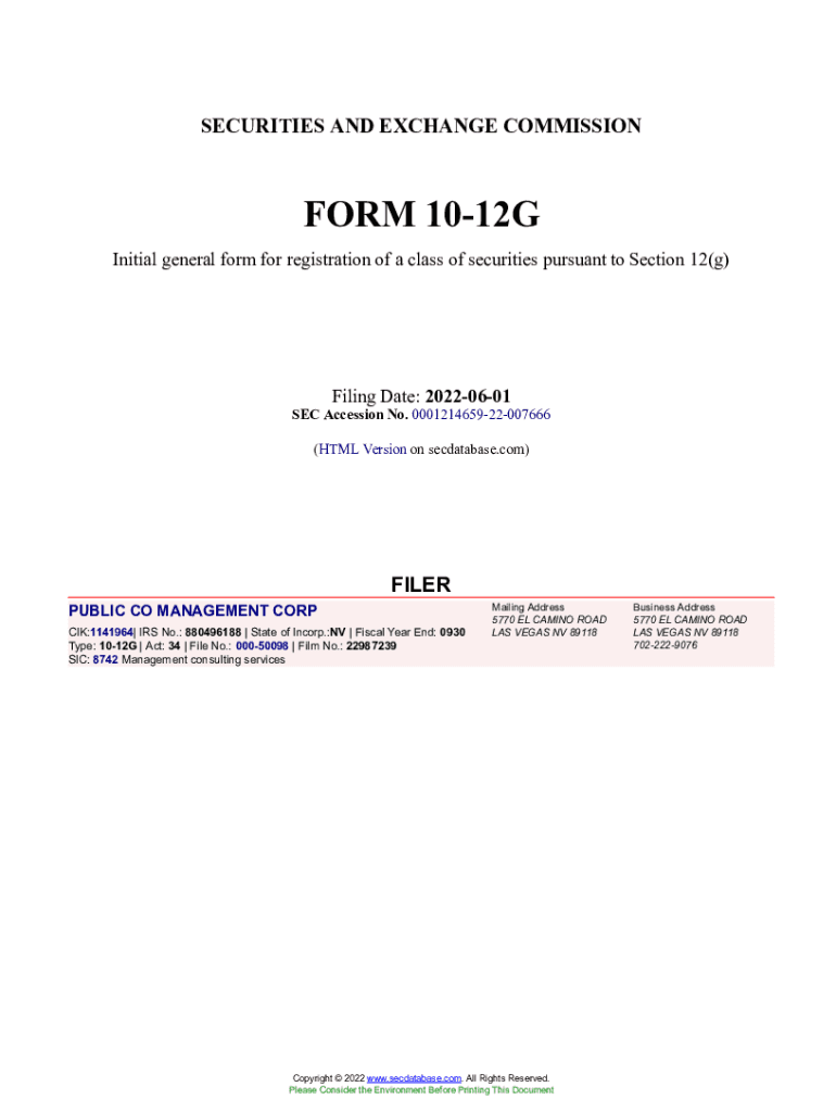 Fillable Online SEC Form 10-12G Definition Fax Email Print - pdfFiller