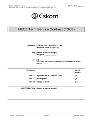 Fillable Online NEC3 Term Services Contract (TSC) Fax Email Print ...
