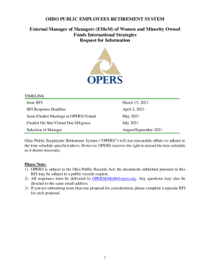 Fillable Online Ohio Public Employees Retirement System External ...