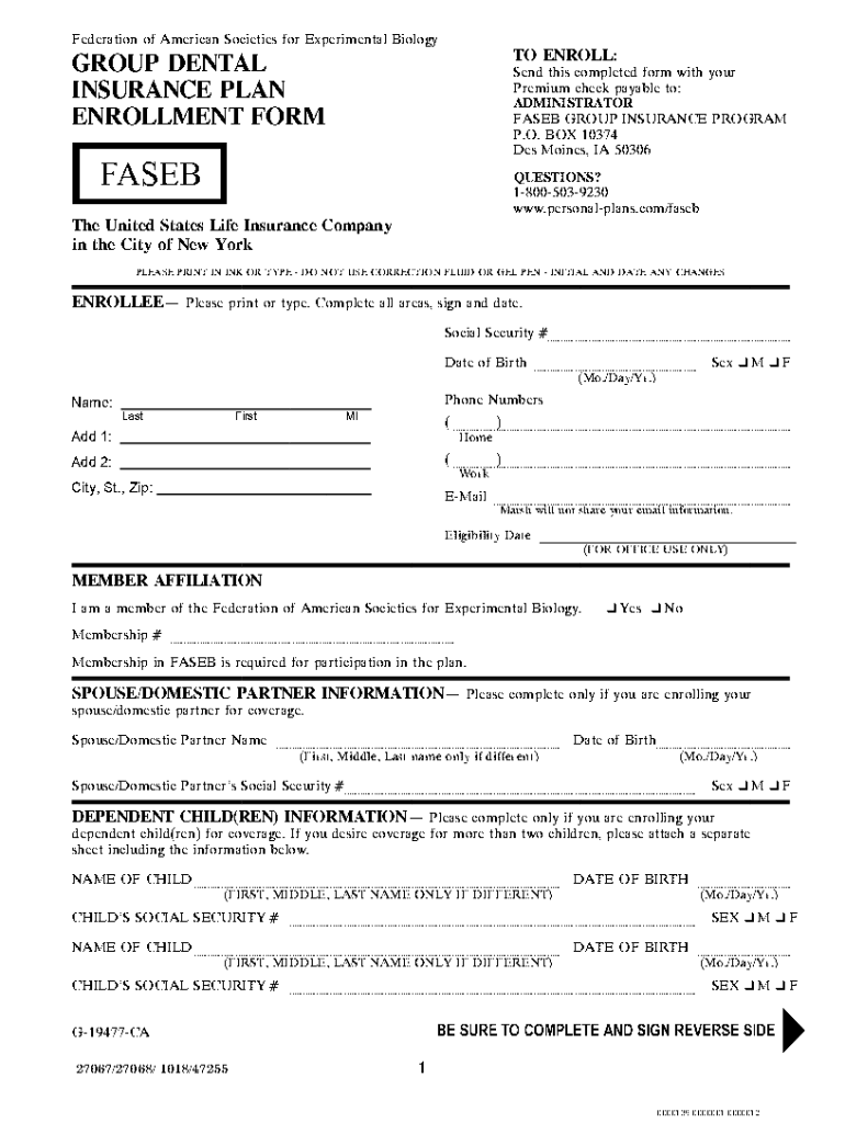 Fillable Online Federation of American Societies for Experimental ...