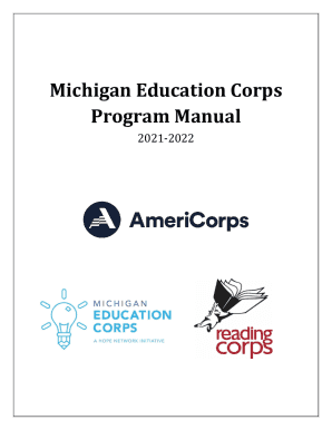 Fillable Online Michigan Education Corps Program Manual Fax Email Print - pdfFiller