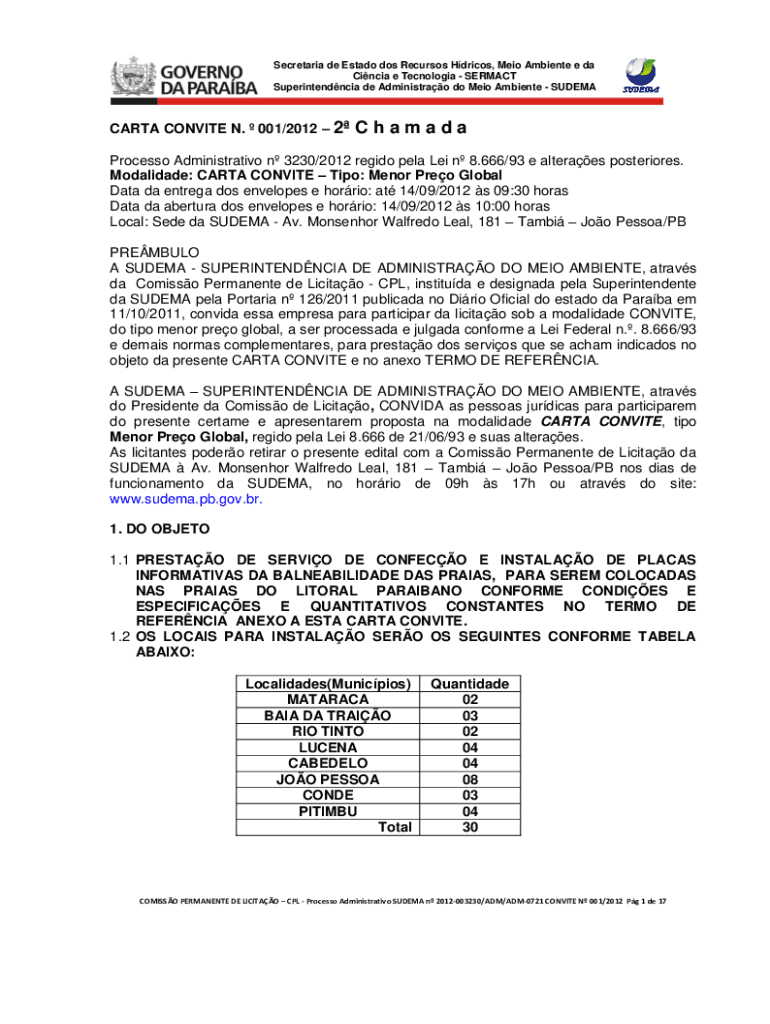 Preenchível Disponível sudema pb gov Semadesc integra GT do Ministrio do Meio Ambiente para ...