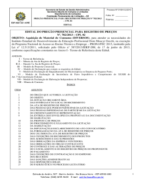 Preenchível Disponível OBJETO: Aquisio de Material de Consumo (DIVERSOS), para atender as ...