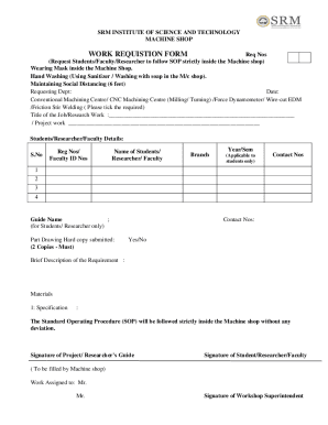 Fillable Online WORK REQUISTION FORM Fax Email Print - pdfFiller